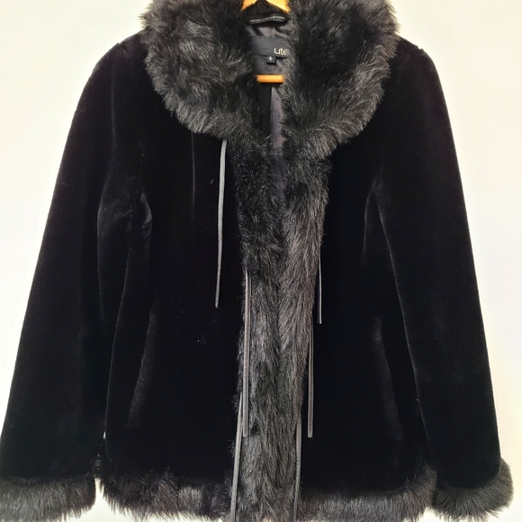 Utex | Jackets & Coats | Black Faux Fur Winter Coat | Poshmark